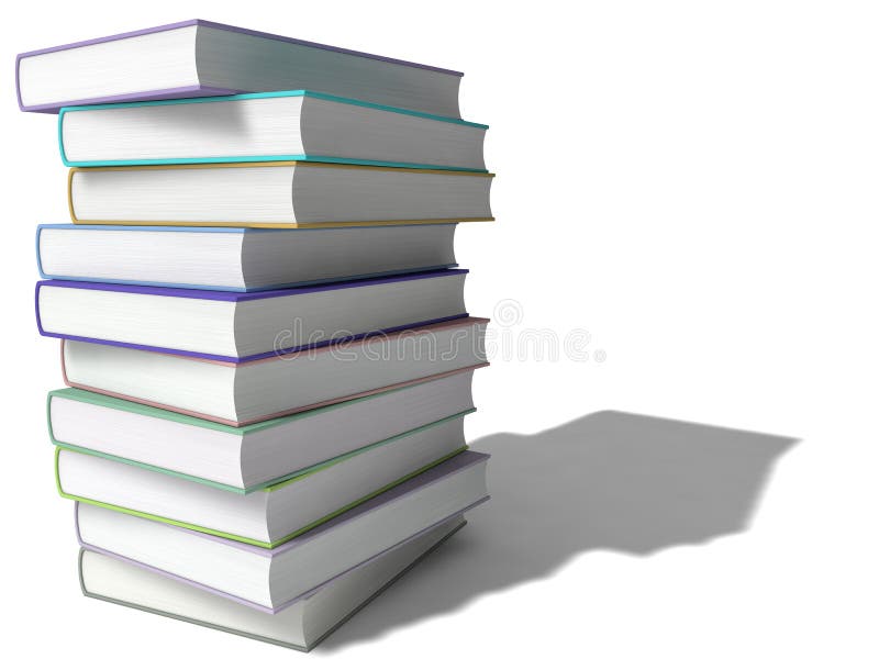 3d book stack. stock illustration. Illustration of closeup - 63697909