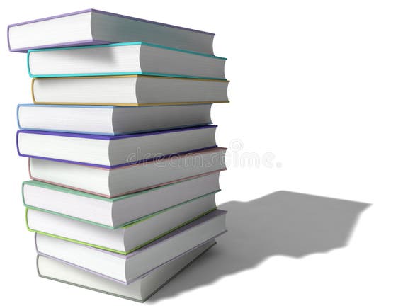 3d book stack. stock illustration. Illustration of closeup - 63697909