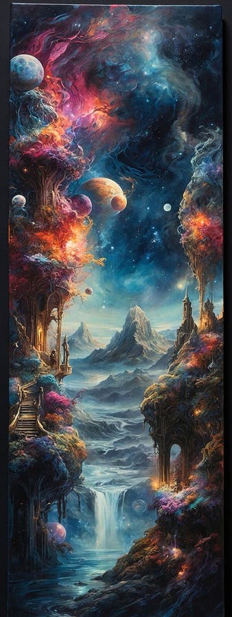Bookmark of Surrealistic Cosmos Dreams Stock Illustration ...