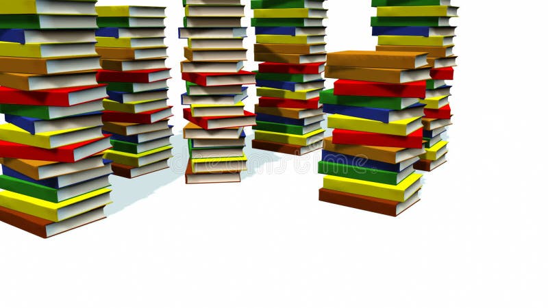 Stacked books stock footage. Video of reading, document - 55104174