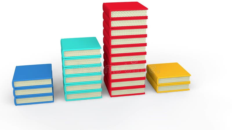 3d books stacking up stock footage. Video of concept - 62791610