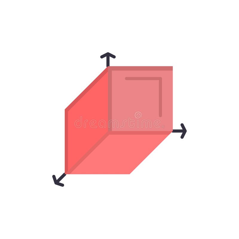 3d, Box, Cuboid, Design Flat Color Icon. Vector Icon Banner Template ...