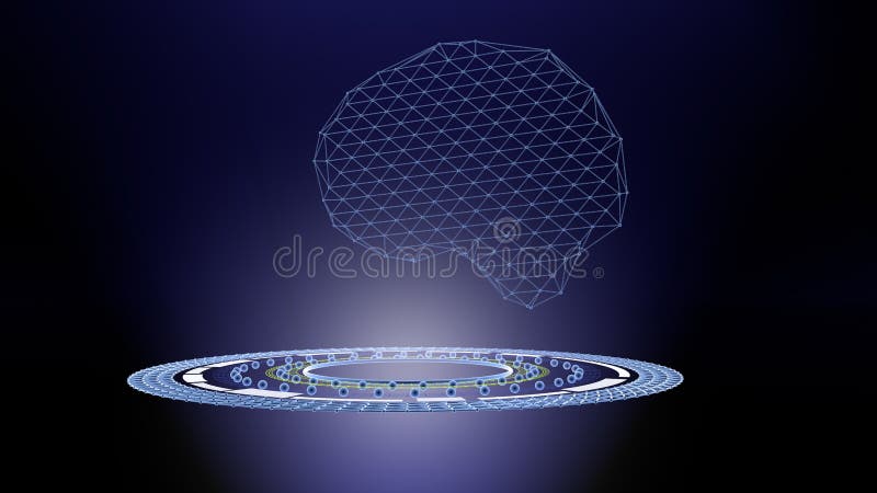 3D Brain Background Concept Global Network Technology Stock ...