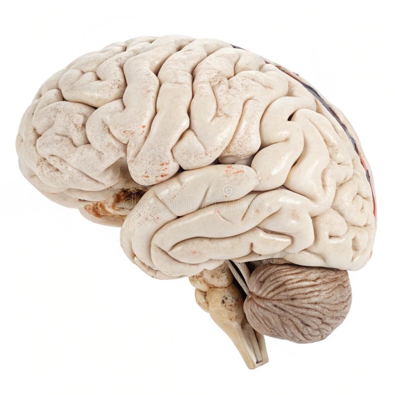 3D Brain Piece Isolated on Transparent Background Stock Illustration ...