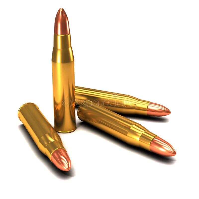 3d Bullets stock illustration. Illustration of cartridges - 41215210