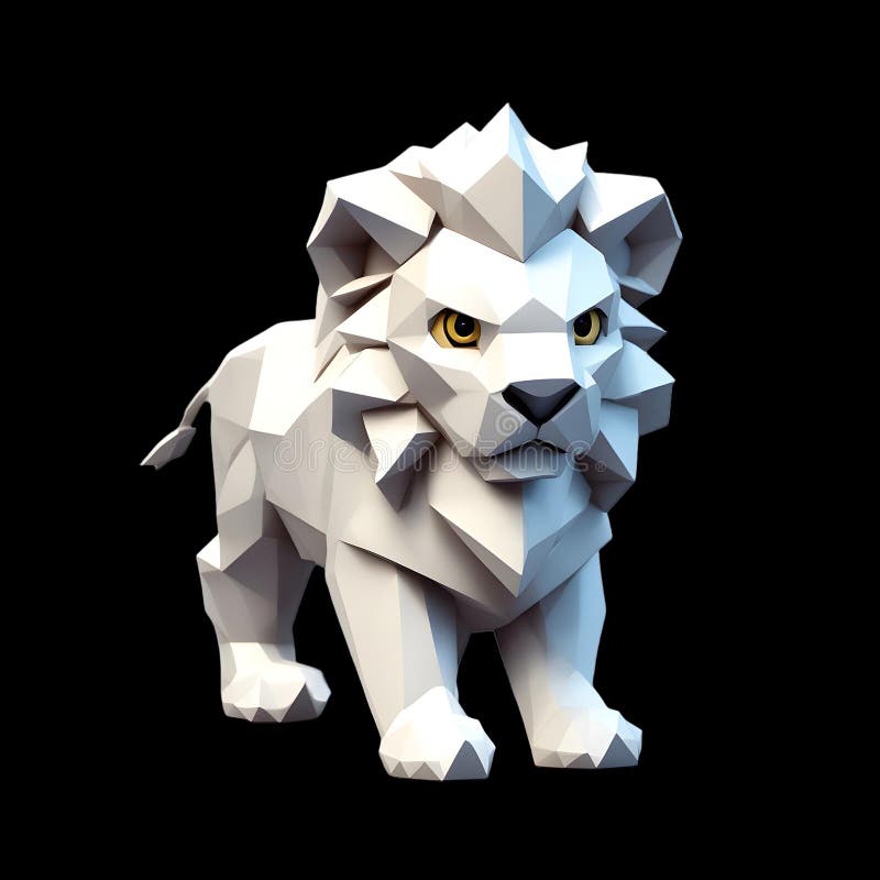 A 3d Brave Lion stock vector. Illustration of tribal - 317367343