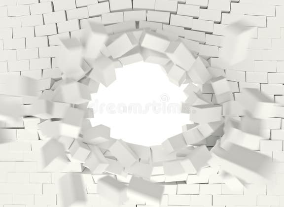 3d brick explosion stock illustration. Illustration of damage - 89820449