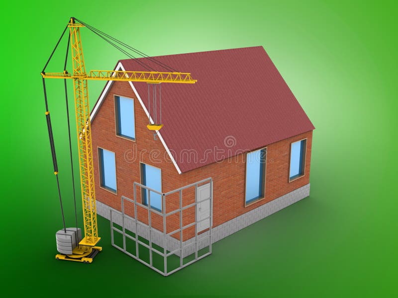 3d bricks house stock illustration. Illustration of cottage - 98919168