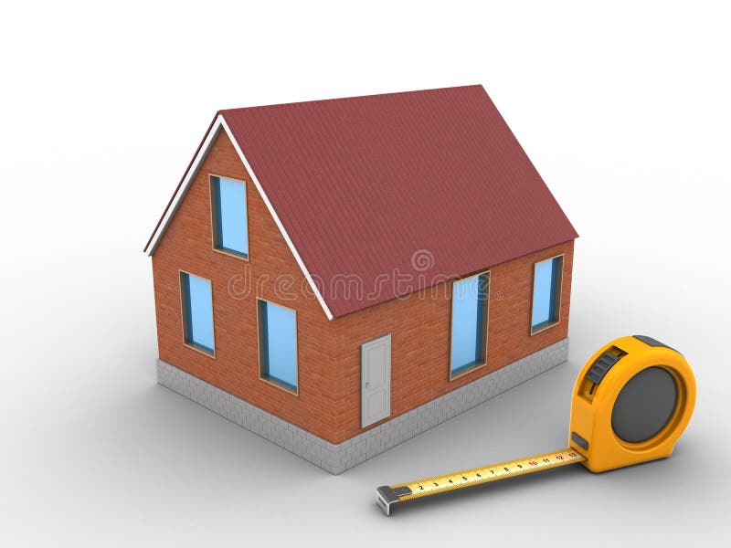 Bricks House Building in Isometric View Stock Vector - Illustration of ...
