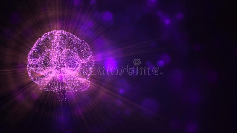 3d Bright Animation of a Brain and Confusing Thoughts Interpreted by ...