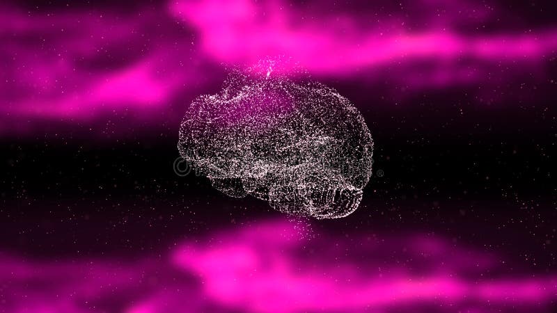 3d Bright Animation of a Brain and Confusing Thoughts Interpreted by ...