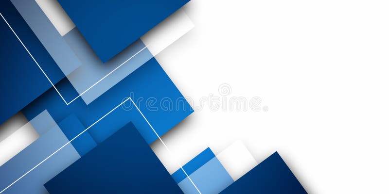 3D Bright Blue Geometric Modern Square Design Template Stock ...