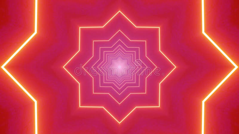 3D Bright Linear Star Shaped Tunnel Stock Video - Video of dynamic ...