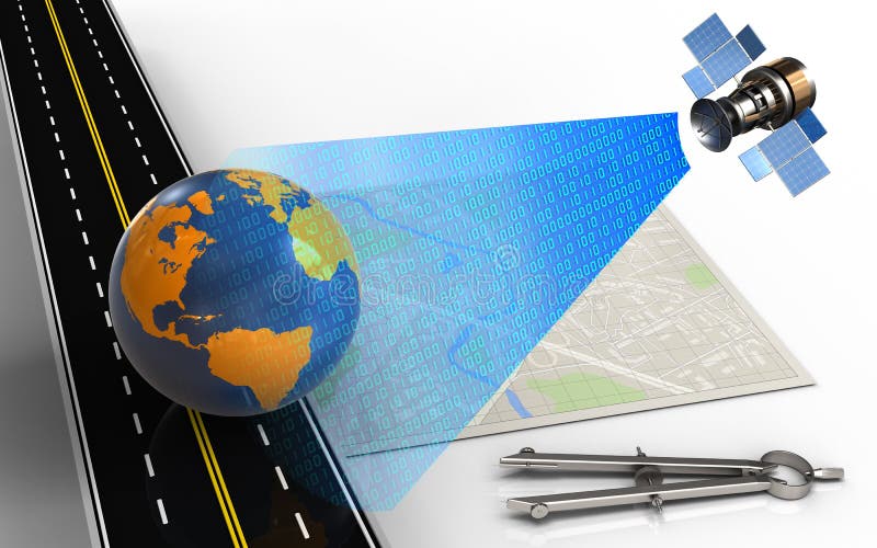 3d bright map stock illustration. Illustration of dish - 99734462