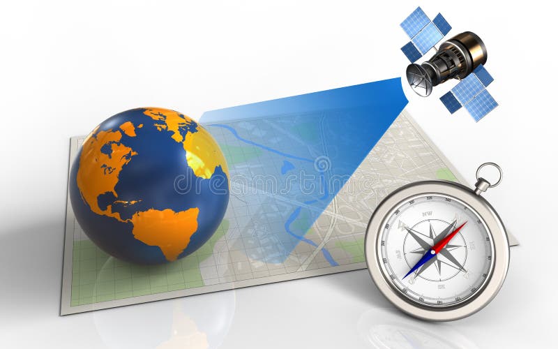 3d bright map stock illustration. Illustration of roadmap - 101134082