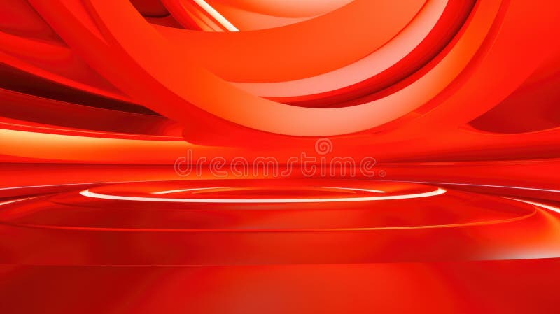 3D Bright Saturated Red-Orange Background Stock Illustration ...