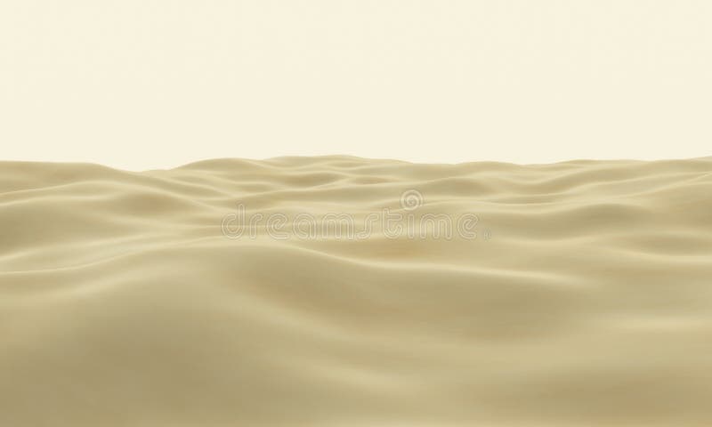 3D Brown Desert Topography. Sand Dune Stock Illustration - Illustration ...