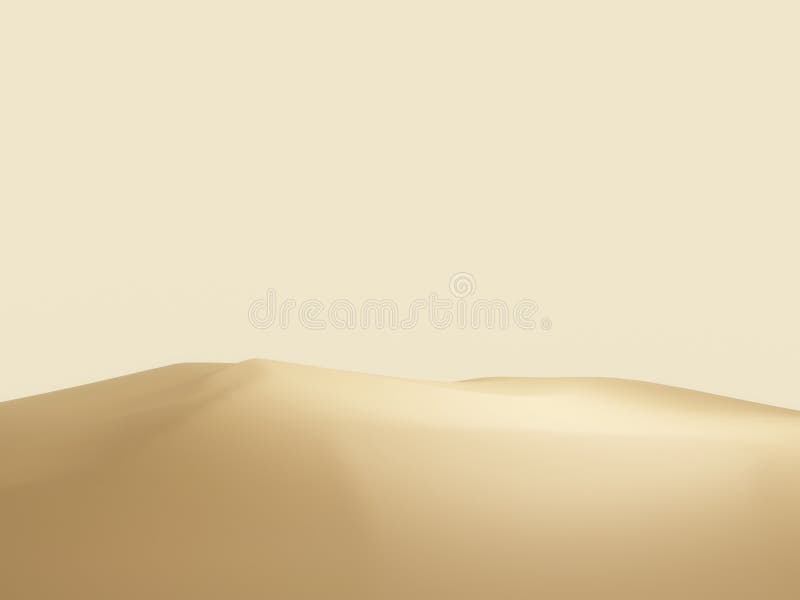 3D Brown Desert Topography. Sand Dune Stock Illustration - Illustration ...