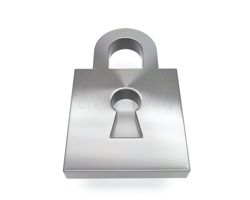 3d Brushed Metal Locker Icon Stock Illustration - Illustration of iron ...