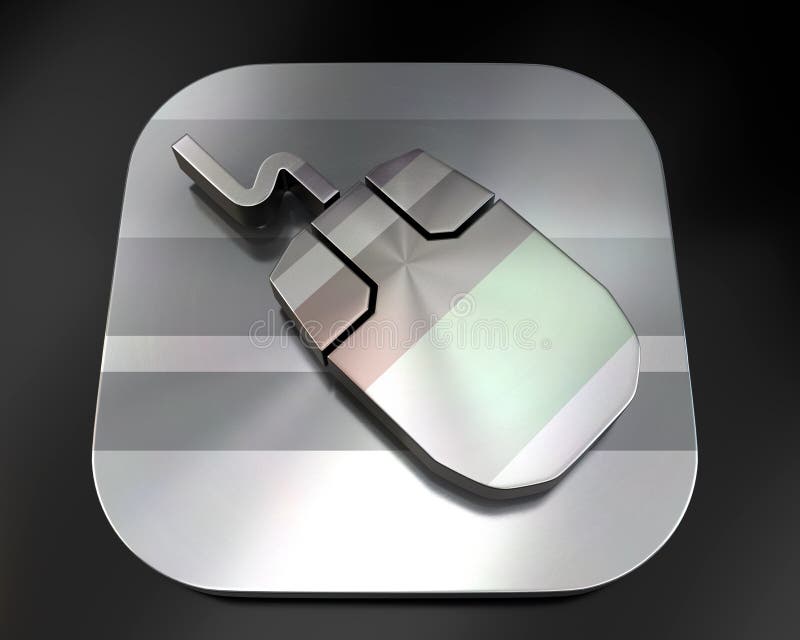 Metal mouse arrow cursor stock vector. Illustration of pointer - 21431762