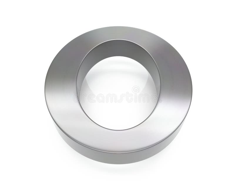 3d Brushed Metal `o` Letter Stock Illustration - Illustration of glossy ...