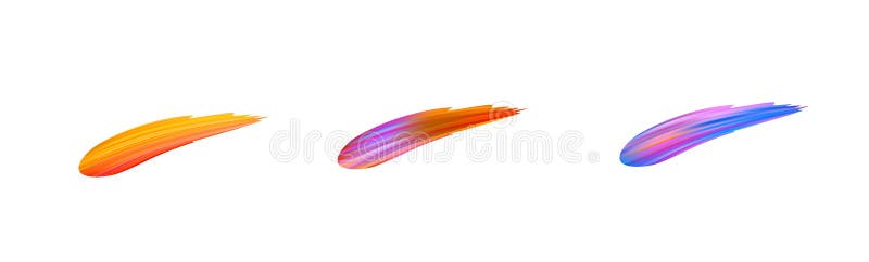 3d Brushstroke Gradient Texture Brush Stock Vector - Illustration of smudge, watercolor: 300621131