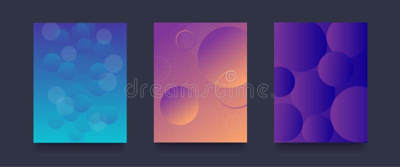 3d Bubble Abstract Gradient Background. Shapes Composition Set Stock ...