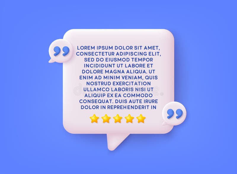 3D Bubble Testimonial Banner, Quote. 3d Minimalist Posters Set. Quote ...