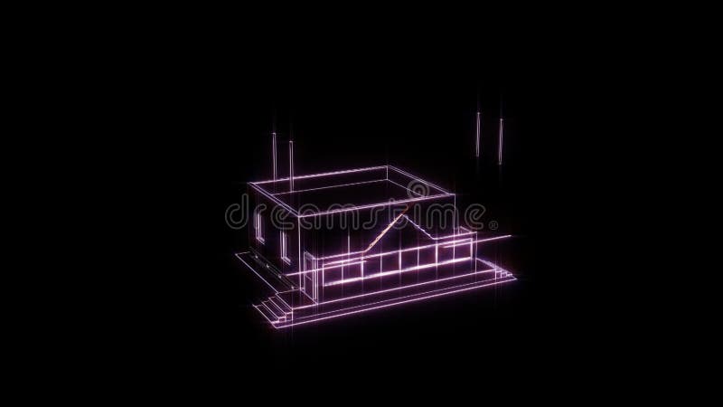 Build Structure. Time-lapse 3d Animation Showing a Process of Building ...