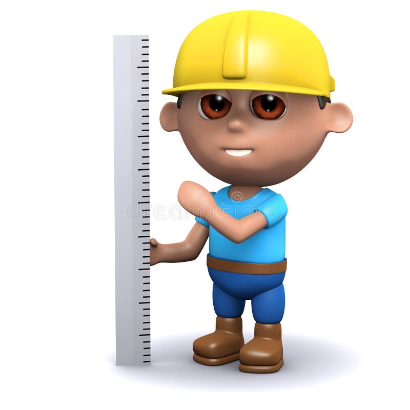 3d Builder measures up stock illustration. Illustration of cartoon ...