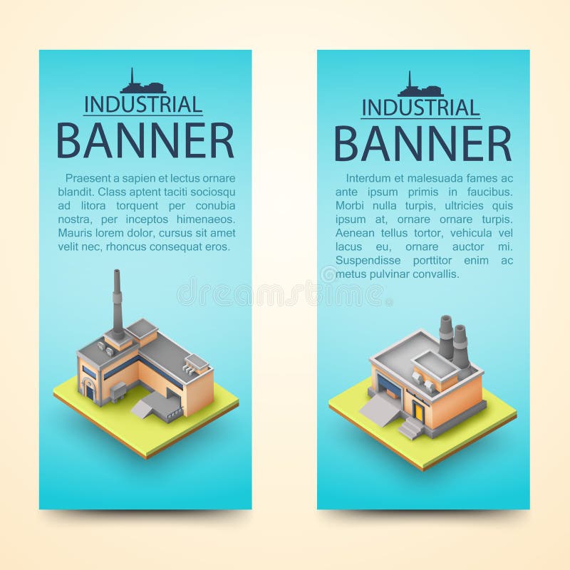3d Building Banner Set stock vector. Illustration of home - 216913828