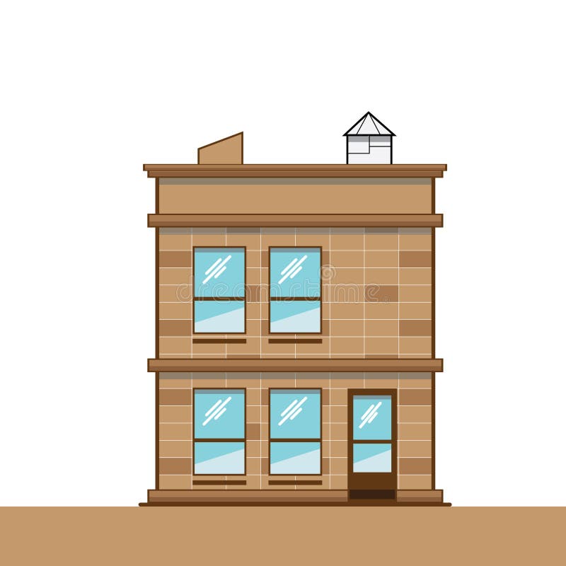 2D Building Illustration stock illustration. Illustration of ...