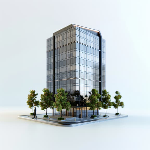 3D Building Modern Architecture Design Model Visualization Modern ...