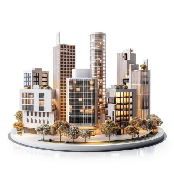 3D Building Modern Architecture Design Model Visualization Modern ...