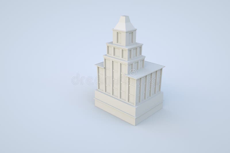 3D Building in Motion. Nice 3D Rendering Stock Illustration ...