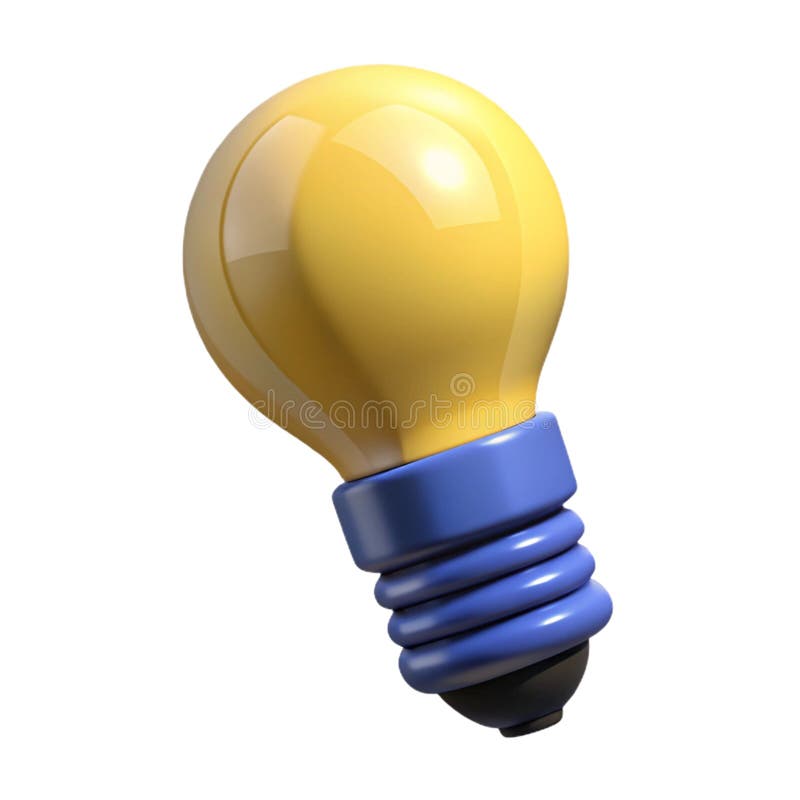 3D Bulb with Tie Business Concept on White Background Stock ...