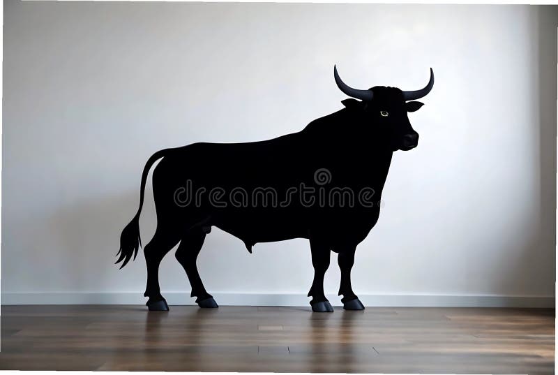 3d Bull Running through Old Western Background White, Outline ...