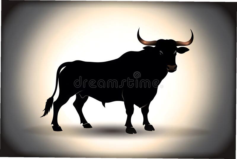 3d Bull Running through Old Western Background White, Outline ...