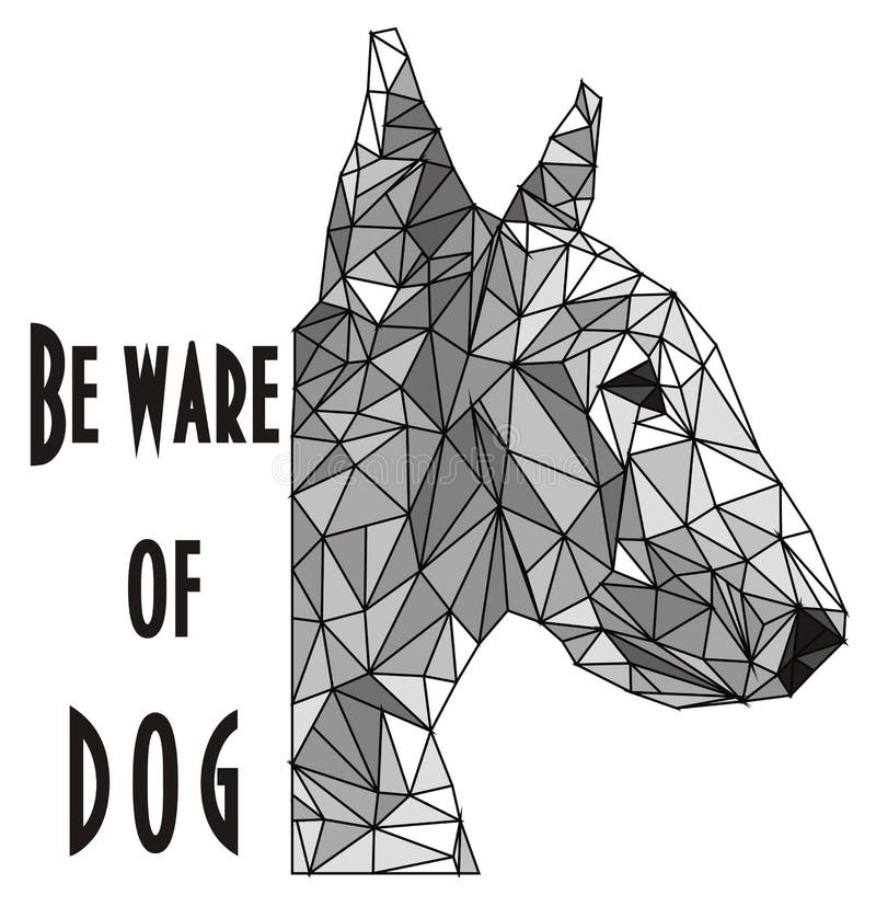 Beware of dog stock illustration. Illustration of profile - 172790157