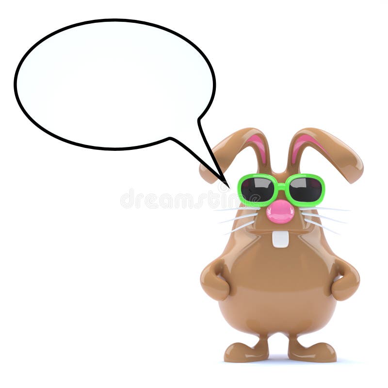 3d Bunny speaks stock illustration. Illustration of seasonal - 38742630