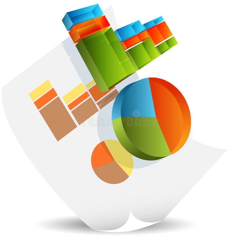 3D Business Chart stock vector. Illustration of dimensional - 26329715