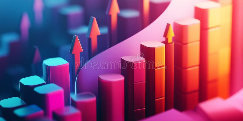 3D Business Growth Concept Showing an Upward Spiral To Represent ...