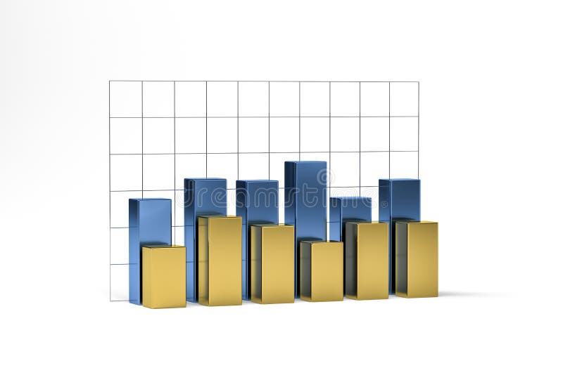 3d Business Infographic - Bar Chart with Space for Text - Copy Space ...