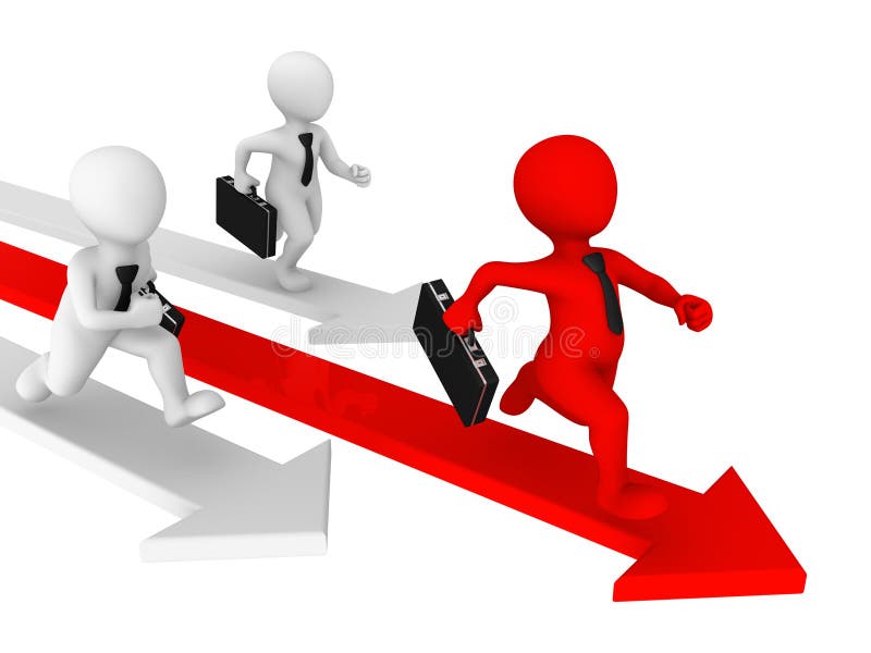 3d Business People. Competition Concept Stock Illustration ...