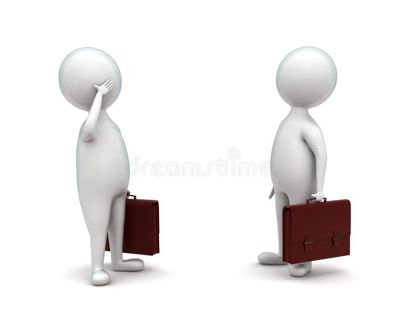 3d Business People Having Conversation Concept Stock Illustration ...