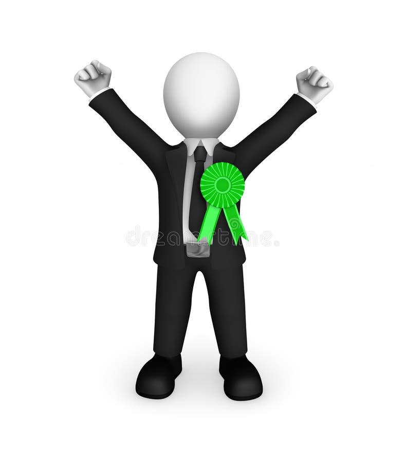 3d Business People. Winner. Business Success Stock Illustration ...