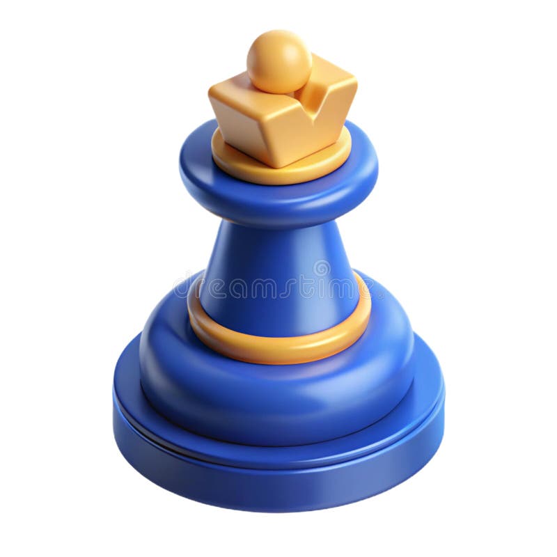 3D Business Strategy Chess Piece Icon Stock Photo - Image of growth ...
