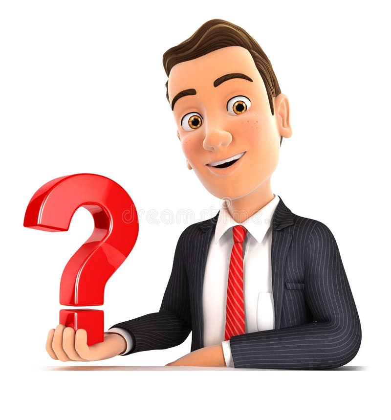 Om De Afaceri 3d Care Prezintă Semnul întrebării Stock Illustration ...