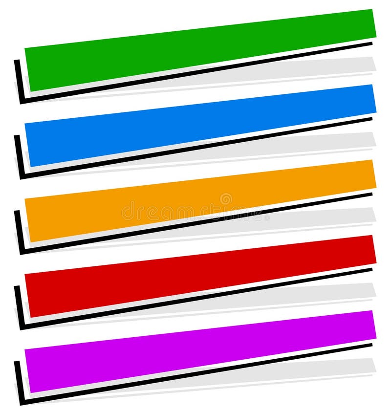 3d Button, Banner Shapes in Perspective Stock Vector - Illustration of ...