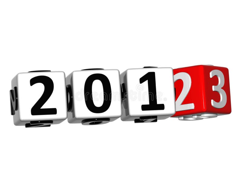 3D 2013 Button Click Here Block Text Stock Illustration - Illustration ...